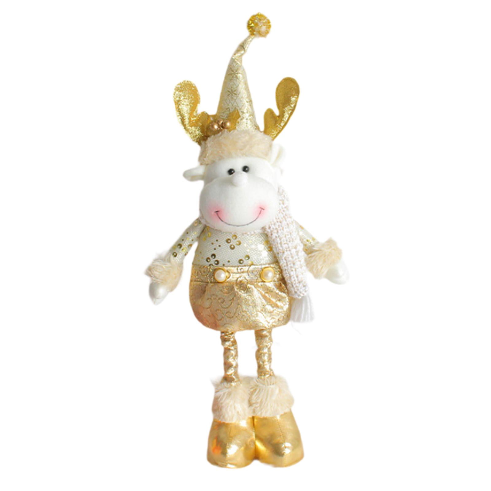 Figura Navideña Con Patas Telescópicas, Cómoda Muñeca Navideña De Pie ...
