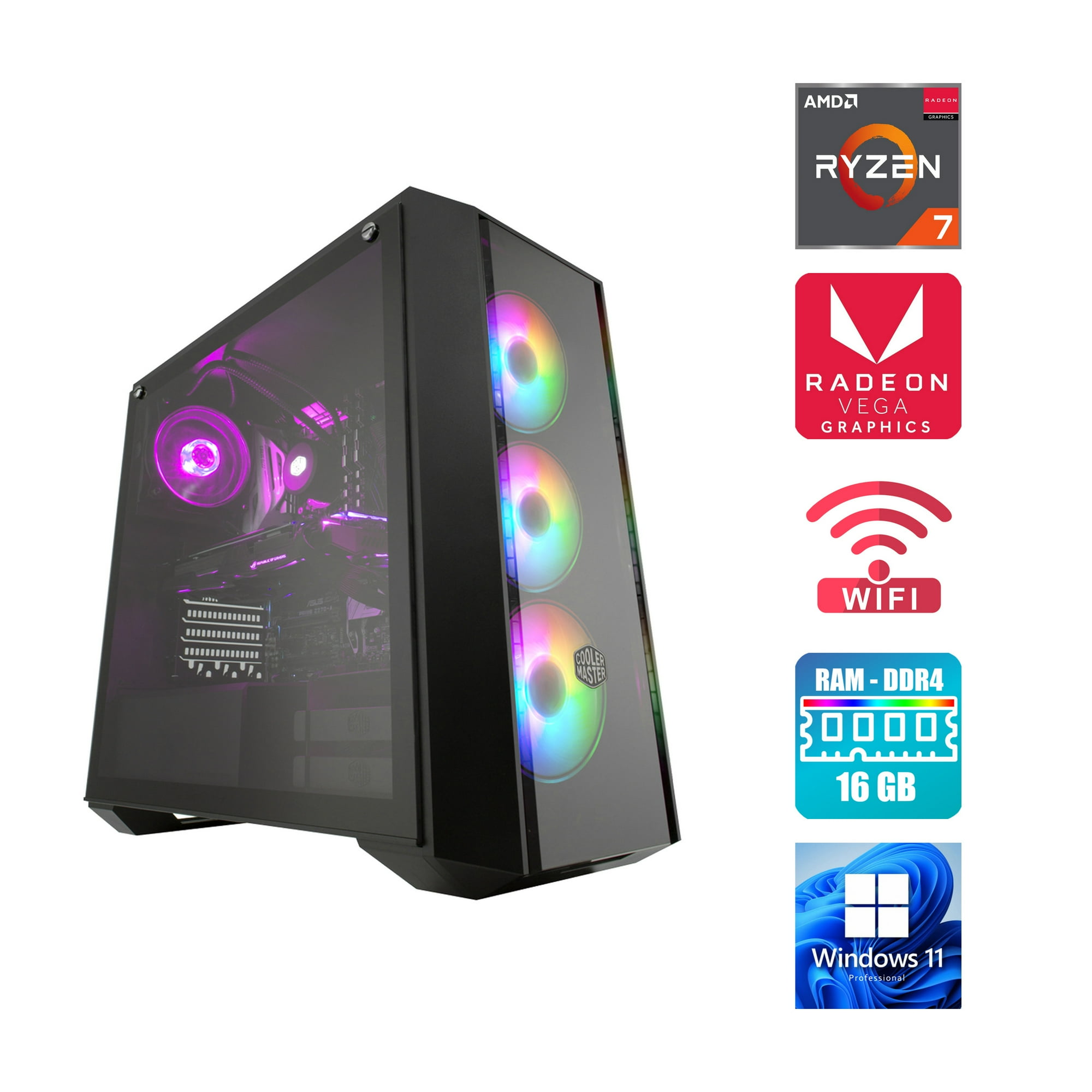 PC Gamer AMD Ryzen 7 5700G - Gráficos VEGA - 16 GB RAM - SSD 500GB M.2 ...