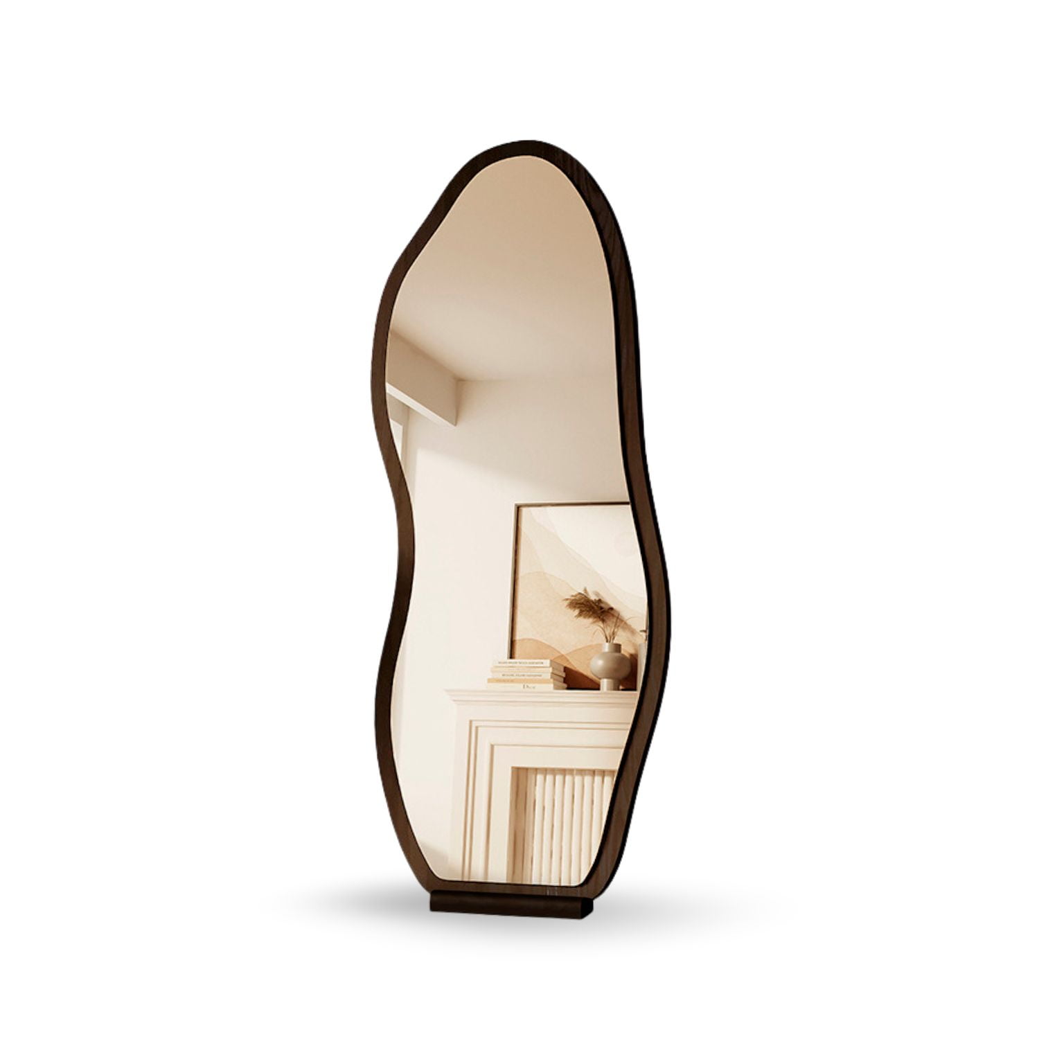 Espejo Irregular Cuerpo Entero Café Oscuro 170x70cm Madera | Lider