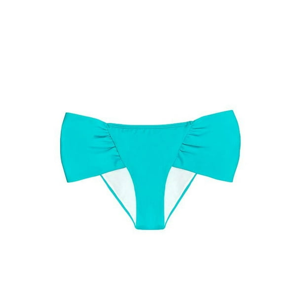 Bikini Calzón Con Laterales Drapeados Turquesa S | Lider