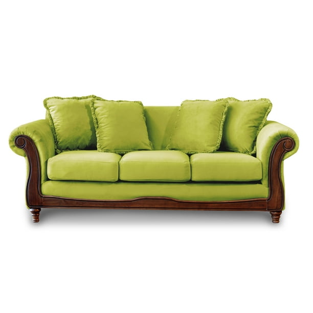 Sofa Rimini 3 C Tela Velvet Pistacho | Lider