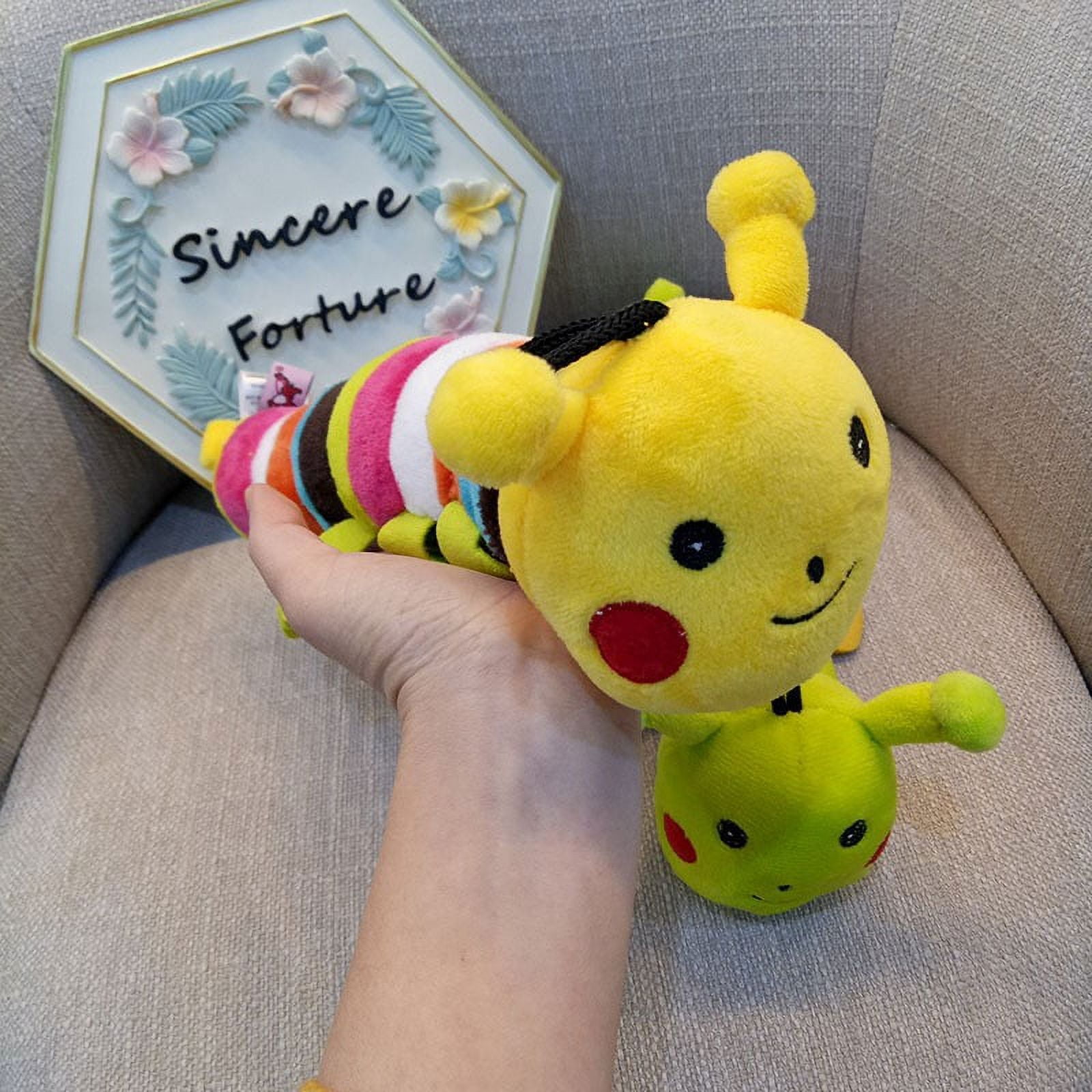 Interactive Plush Pet Toys: Caterpillar Shape Dog Chew & Squeaky Toy ...