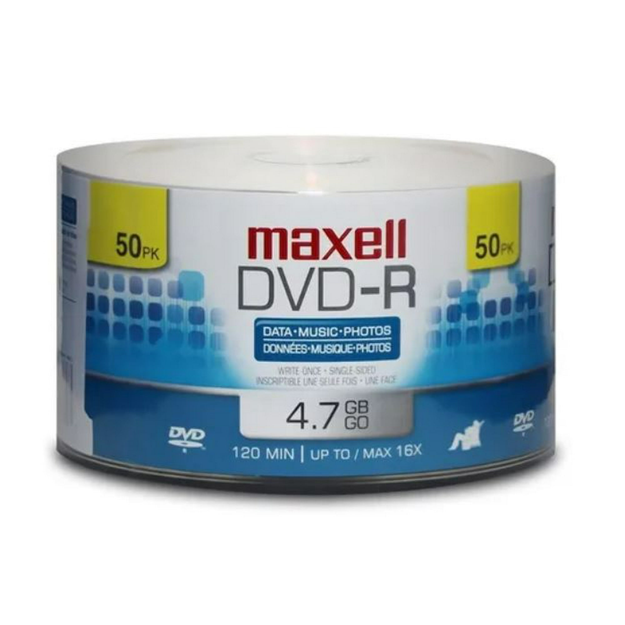 50 DVD-R Maxell Bulk 4.7Gb 120min 16x | Lider