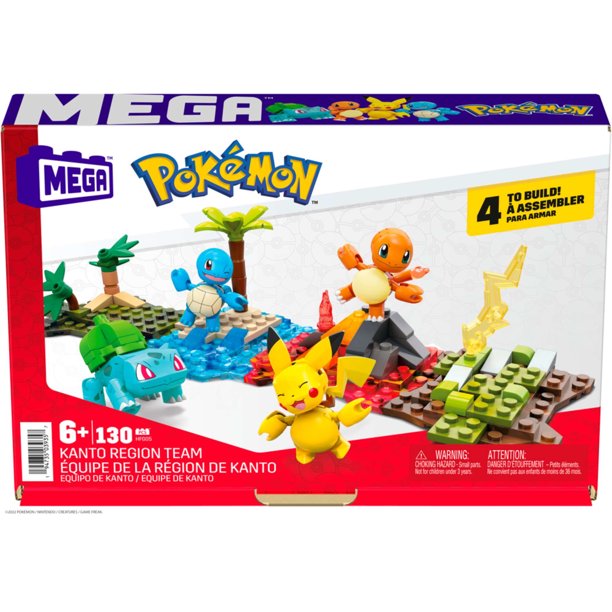 Legos y Bloques Equipo de Kanto Pokémon - Juguete Armable - MEGA. | Lider