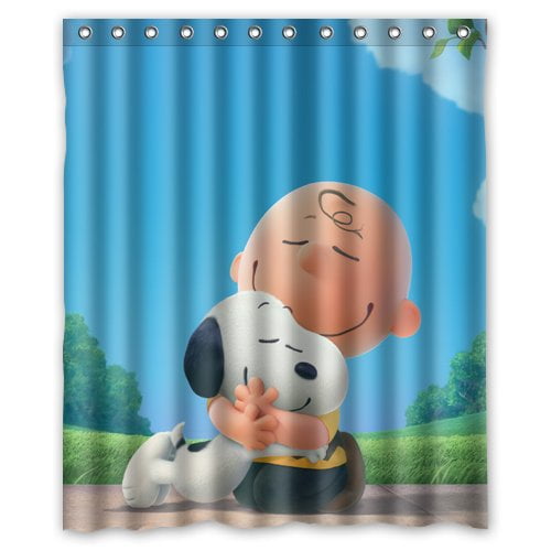 Cortina de ducha de Snoopy y Charlie Brown, juego de cortinas de baño ...