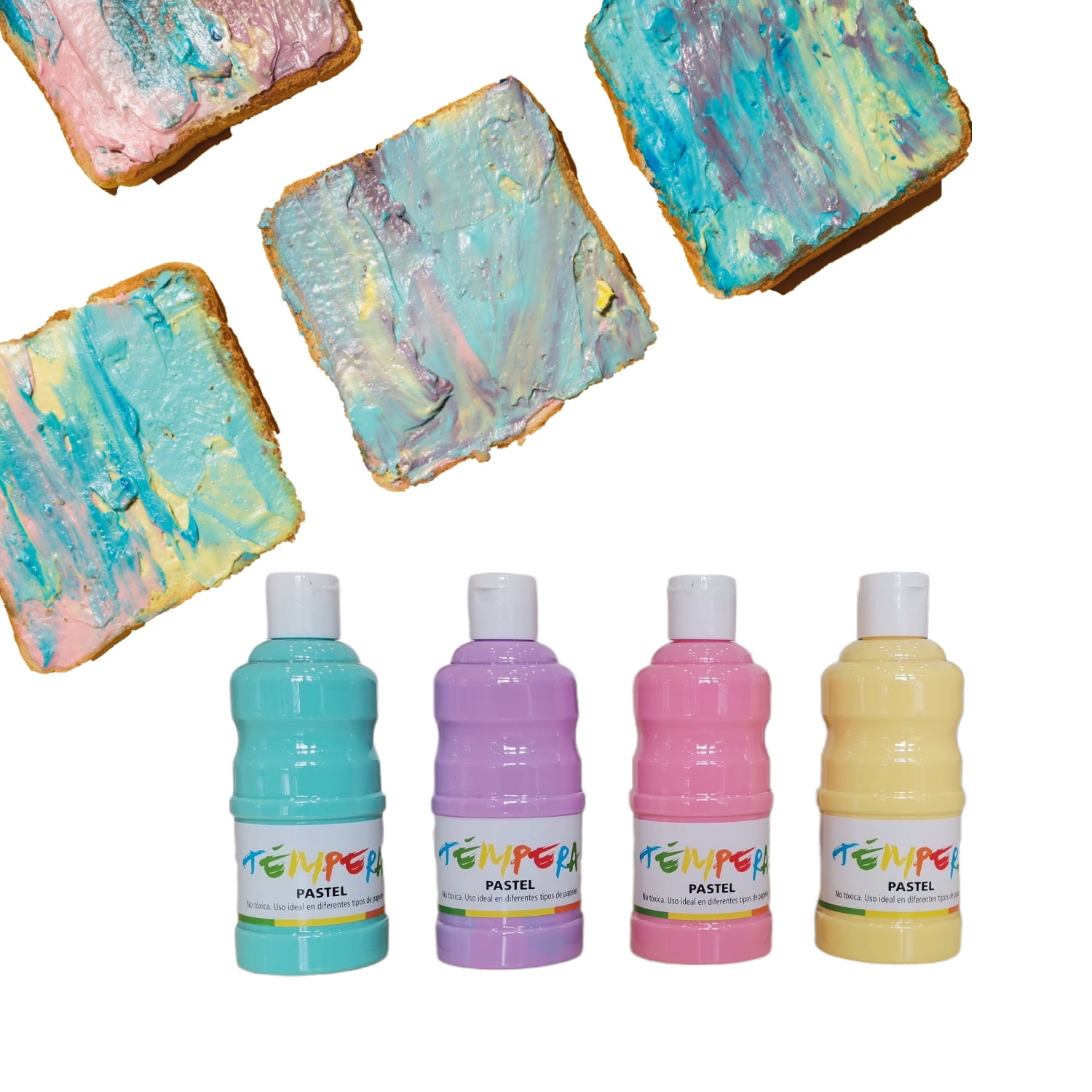 Set De 4 Témperas Color Pastel 250 ml. | Lider