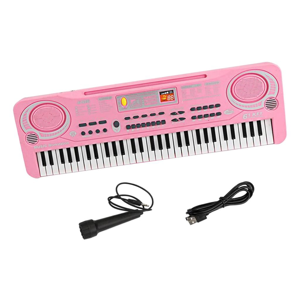 Teclado Electrónico De 61 Teclas Piano Digital Musical Con Micrófono ...