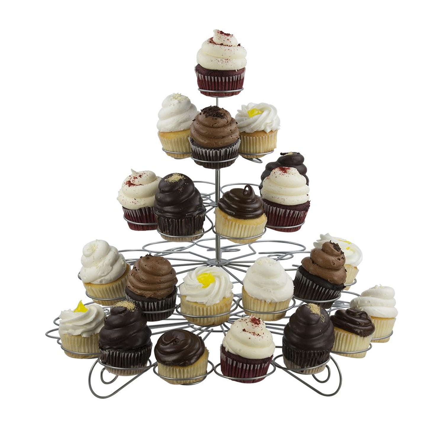 Porta cupcakes de metal blanco para 41 unidades | Lider
