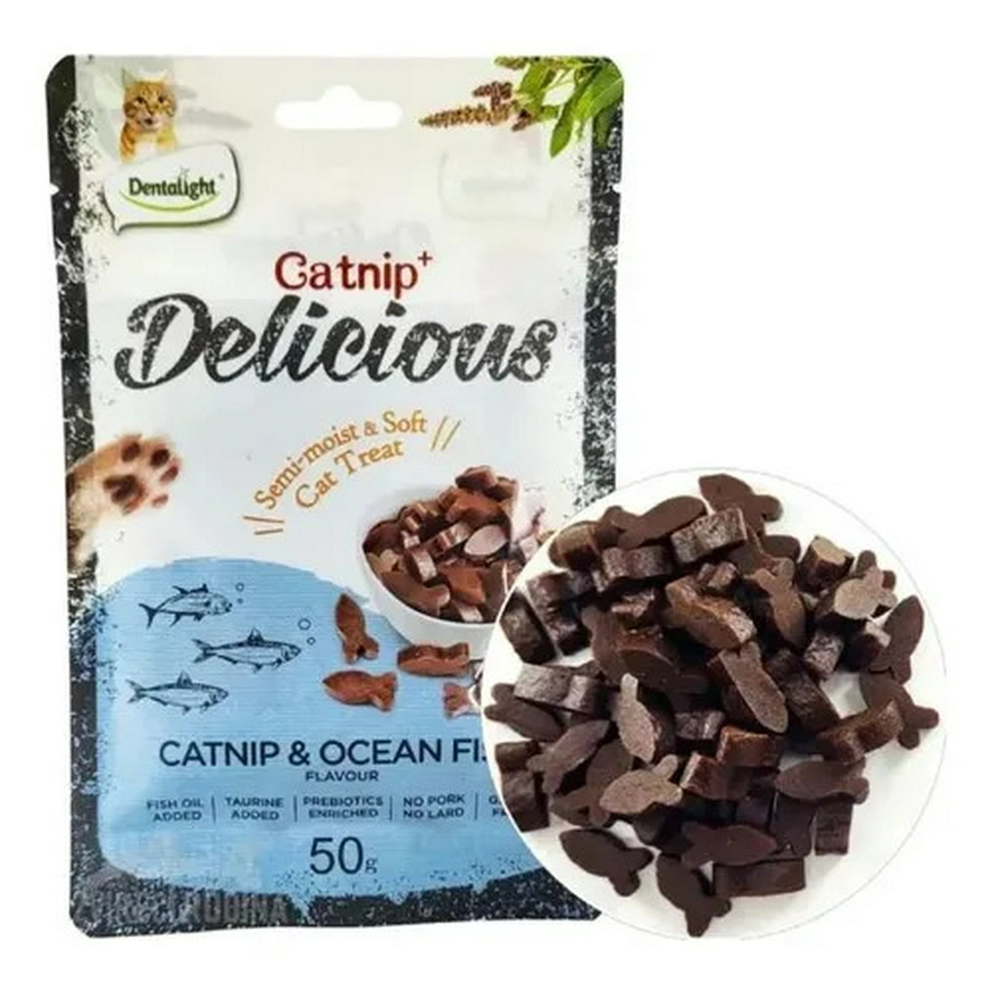 Snack Para Gatos Con Hierba Gatera Y Pescado De Océano 50 Gr | Lider