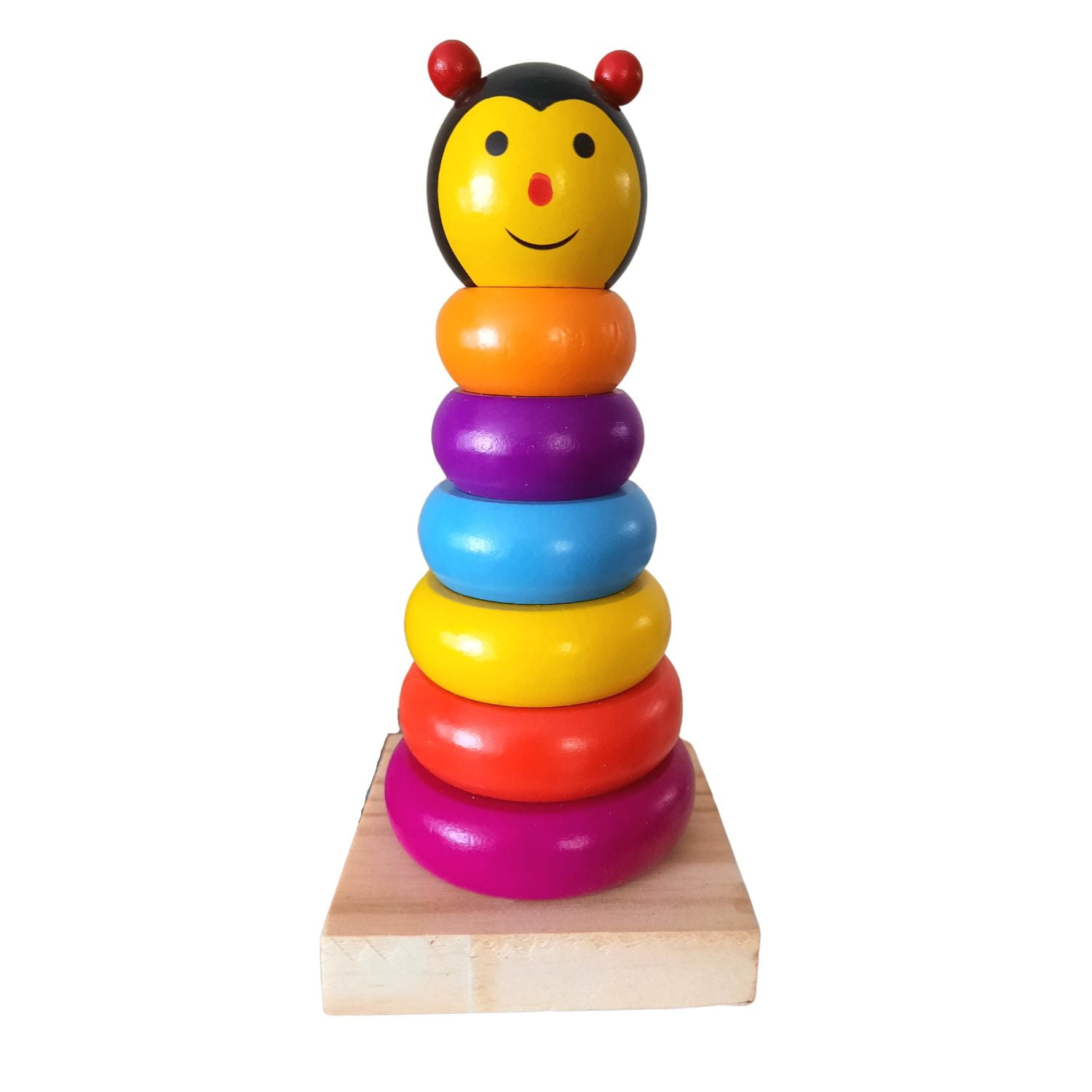 Torre Apilable ábaco arcoíris Juguete de madera | Lider