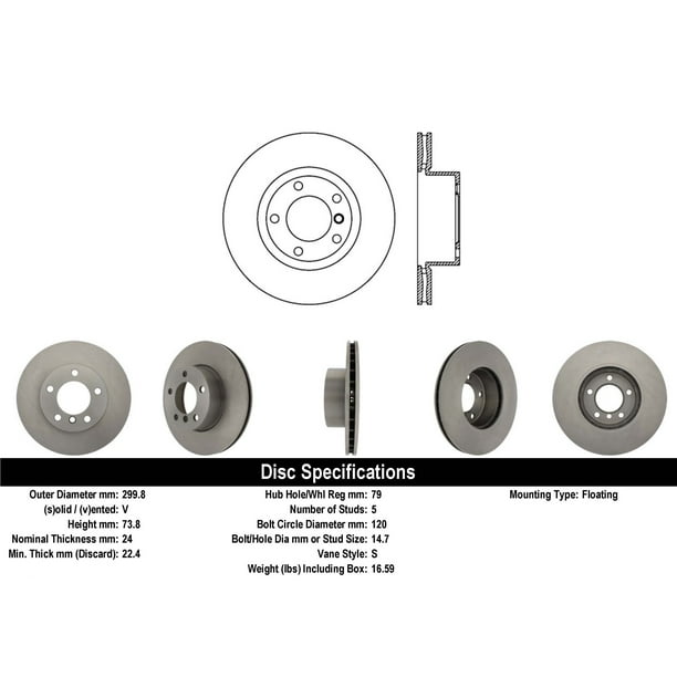 Disco Freno para auto COMLINE ADC1728V | Lider