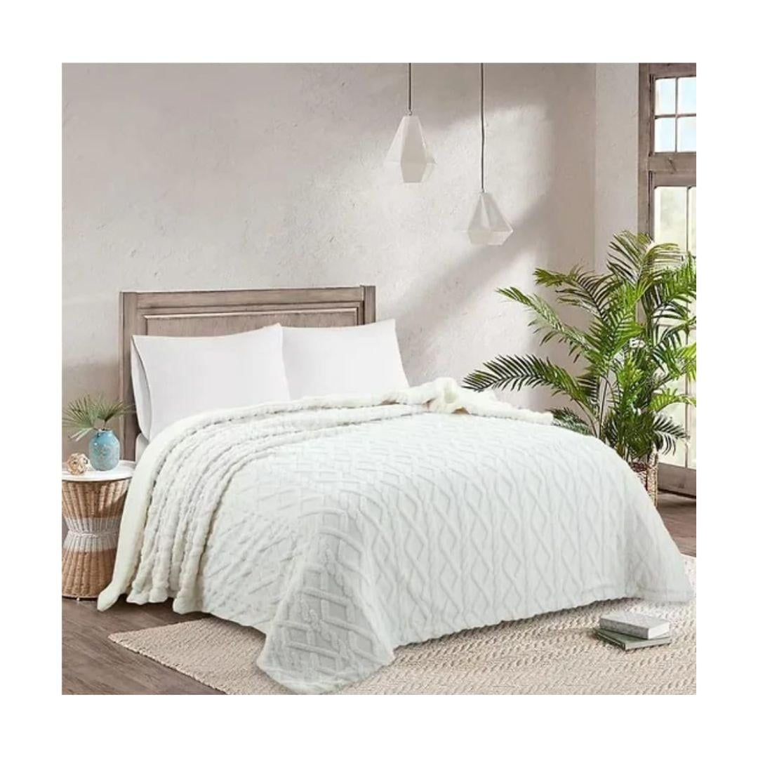 Frazada Texturizada Térmica 200 X 230 - Blanco | Lider