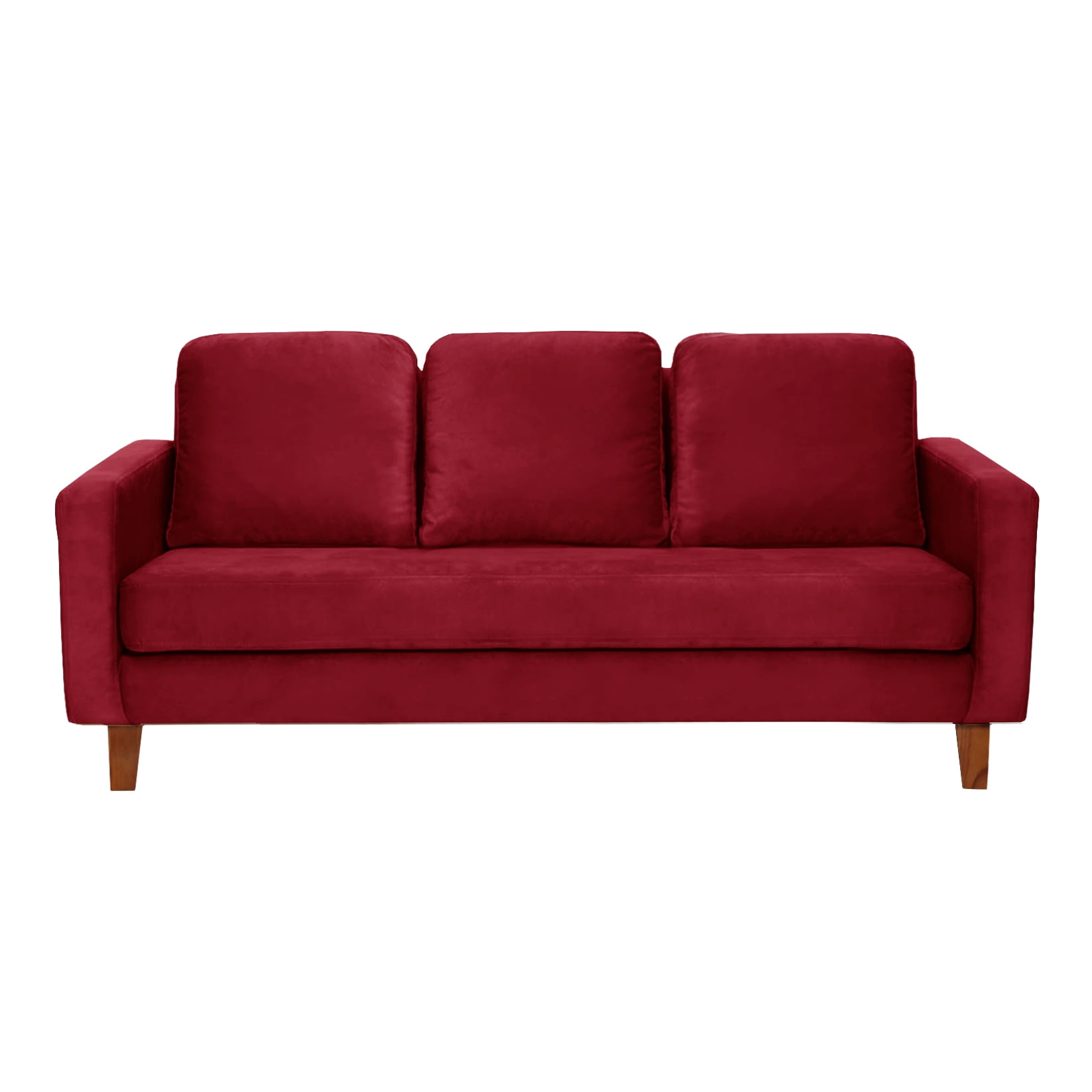 Sofa Venecia 3C Tela Velvet Rojo | Lider