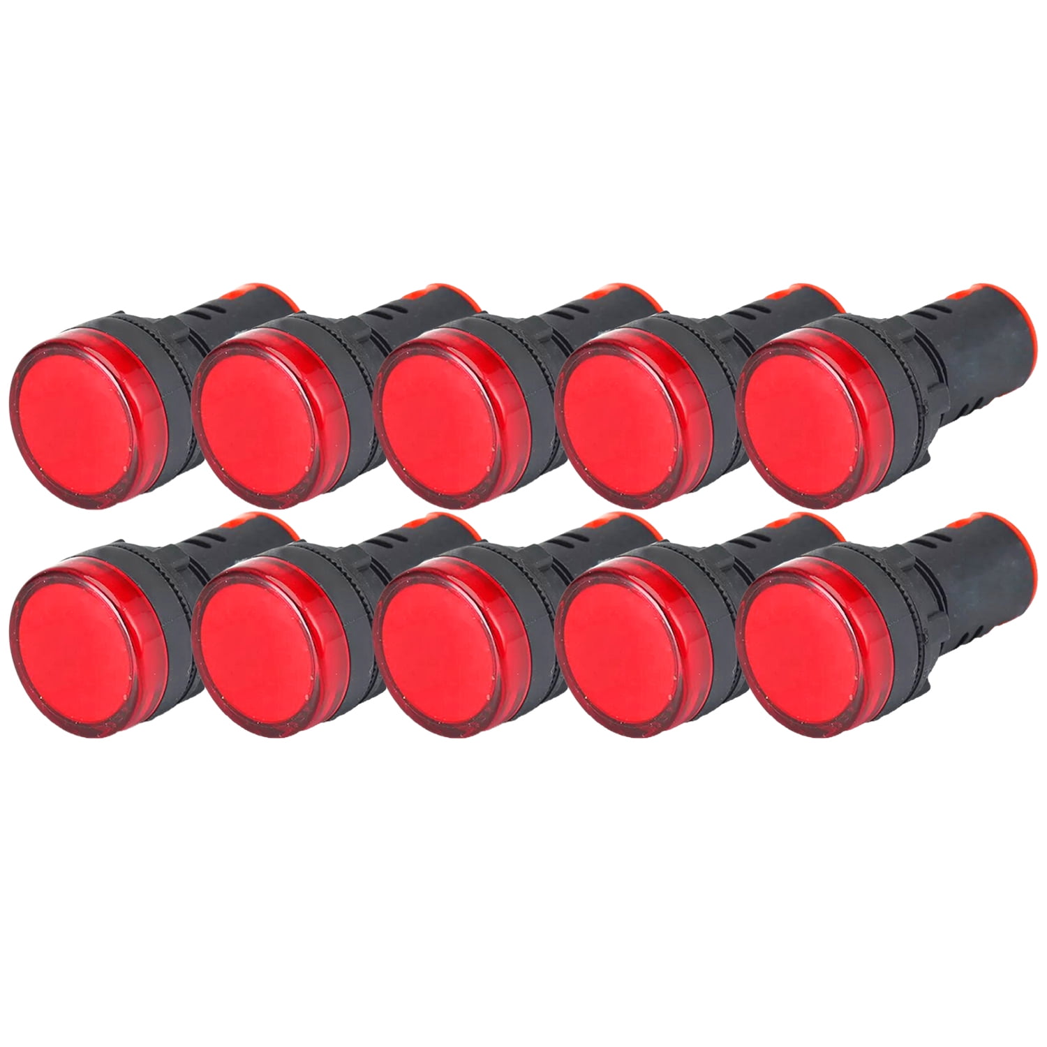 Luz Piloto Led Rojo 22mm 220v Pack 10 Unidades | Lider