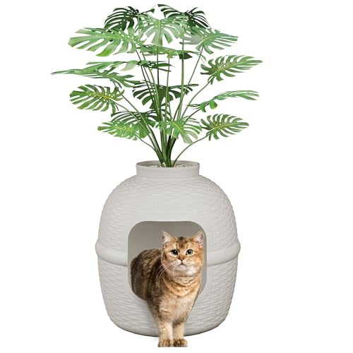 Bandeja Higiénica Oculta Fansaburn Con Planta Sintética Para Gato Color ...