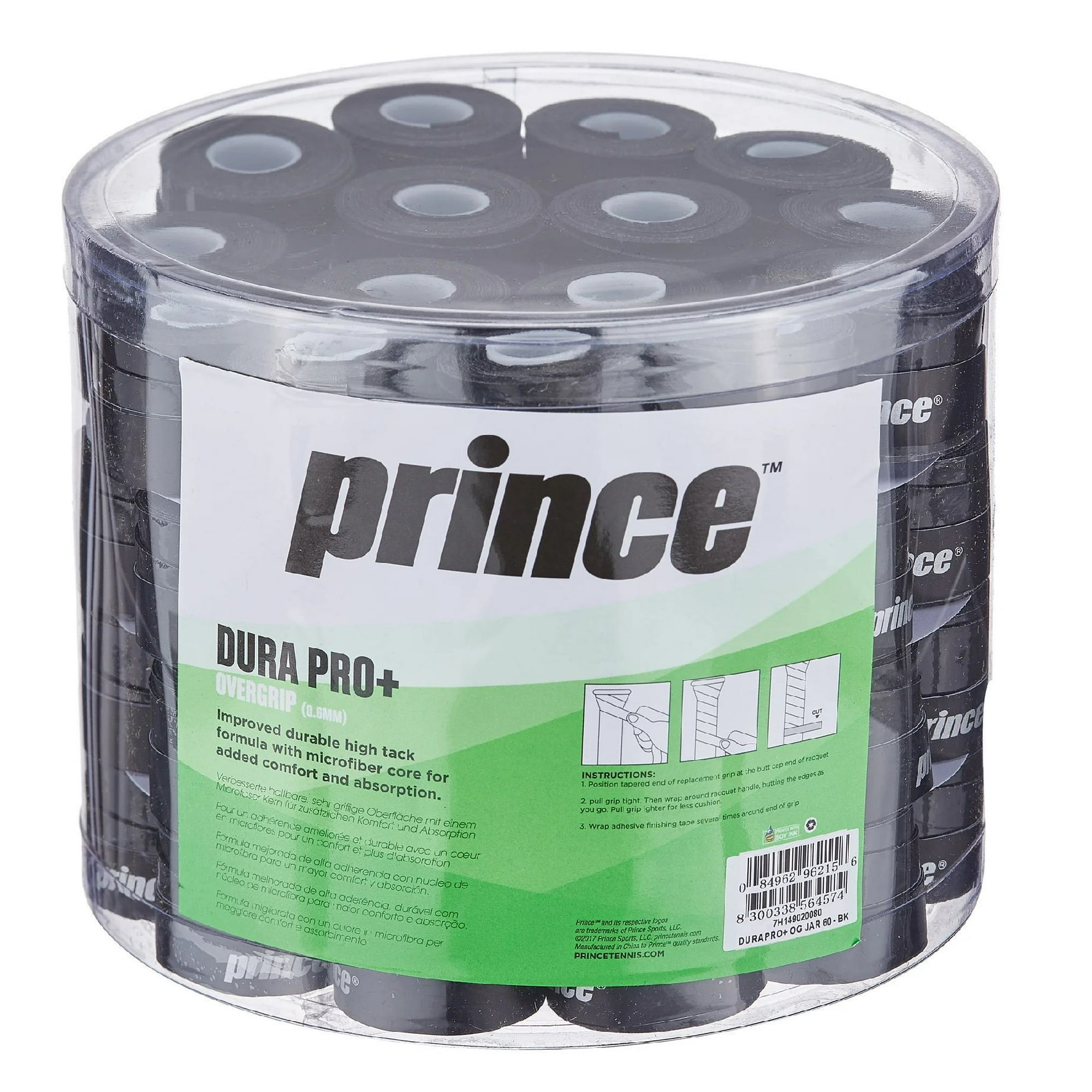 Overgrip Prince Dura Pro Tenis Padel Negro X60 | Lider
