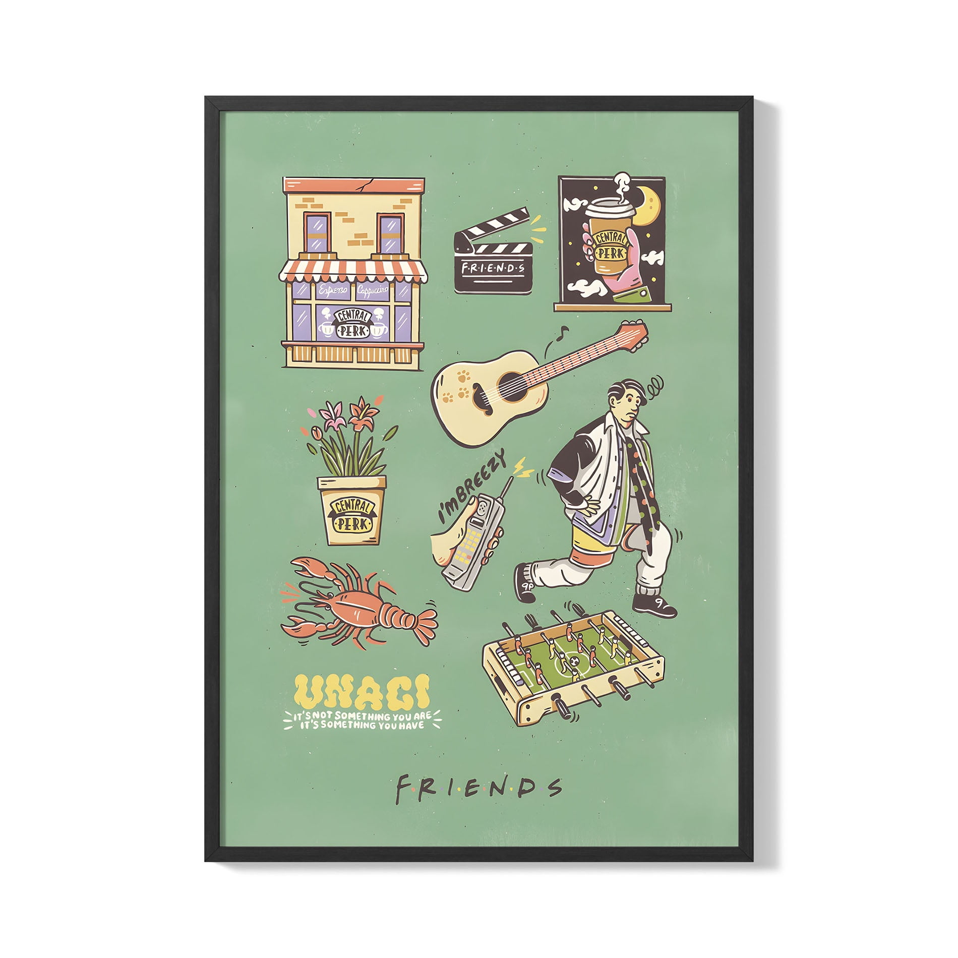 Cuadro Poster Enmarcado Friends Diseño 2 Decorativo | Lider