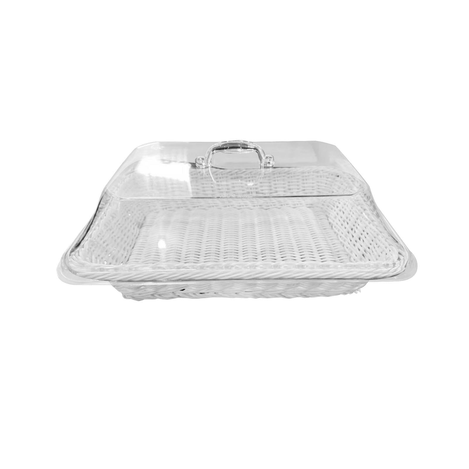 Canasto De Pan Tejida Con Tapa, Soporte Rústico, Canasto De Comida Para ...