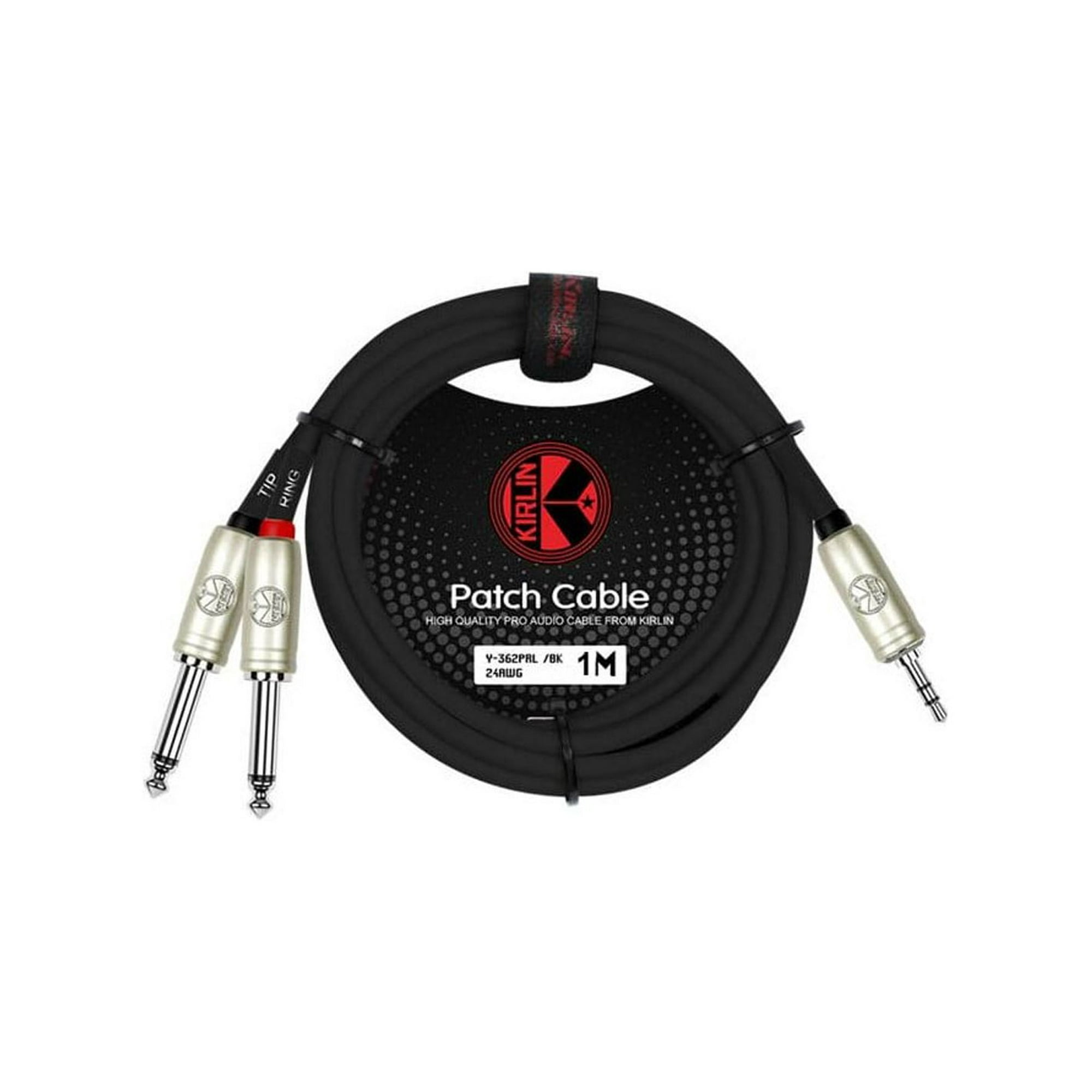 Cable audio mini plug st a 2 plug 1/4 mono 1 metro Y362PRL1M Kirlin | Lider