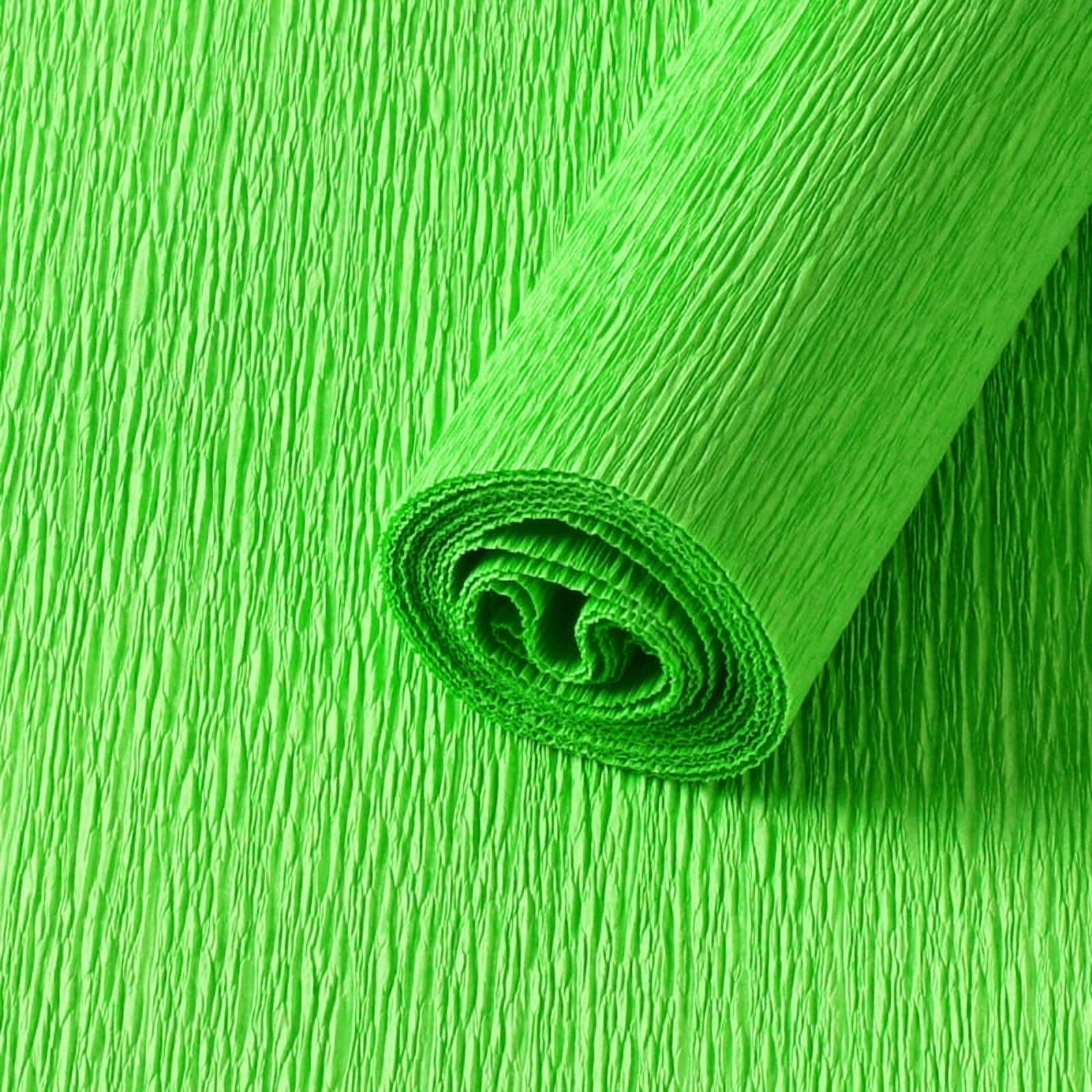 Xiao Hua Rollo de papel crepé verde de 249 x 50 cm (1 rollo) - fácil de ...