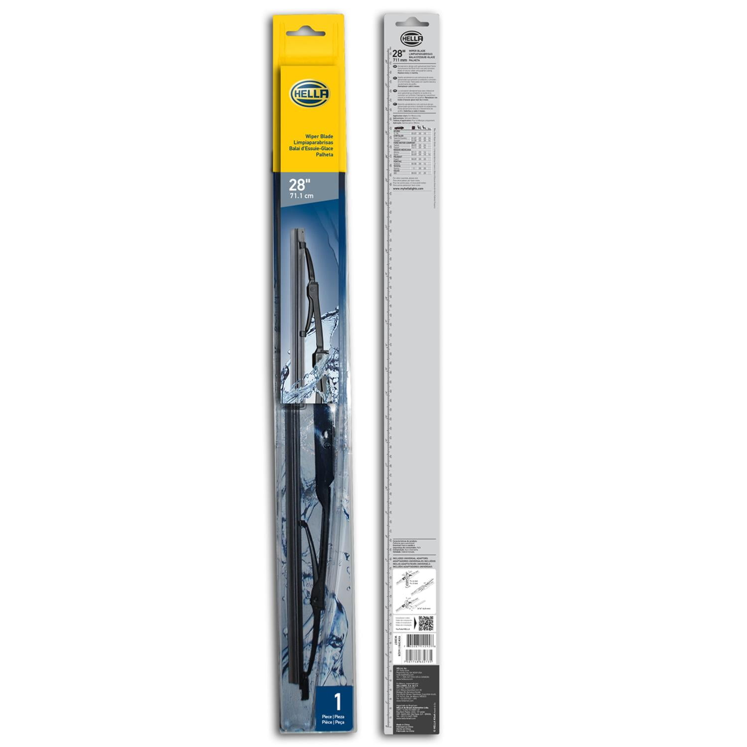 Plumilla Delantera Hella 28 Pulgadas 71 Cm Con Adaptadores | Lider