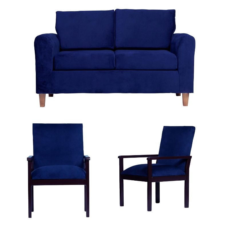 Living Delfos 2C + 2 Sit Azul | Lider