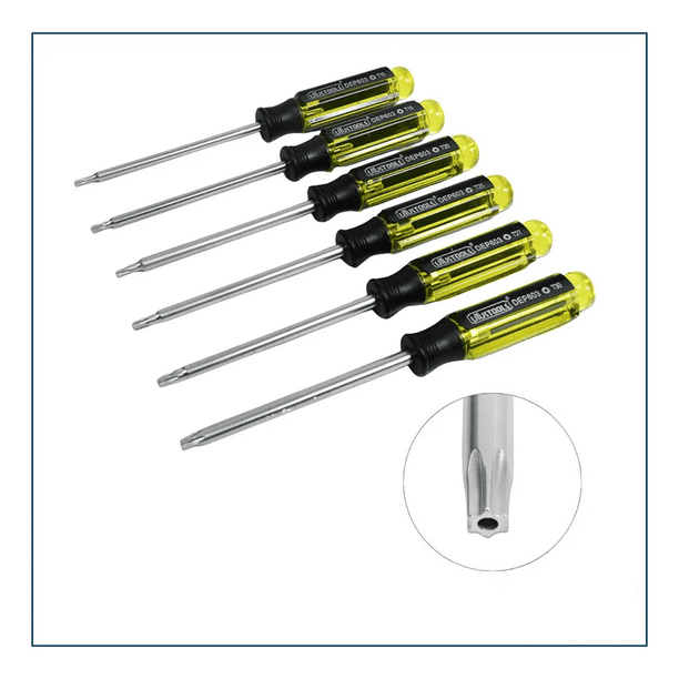 Destornilladores Torx Estrella Con Agujero Uyustools Set 6 | Lider