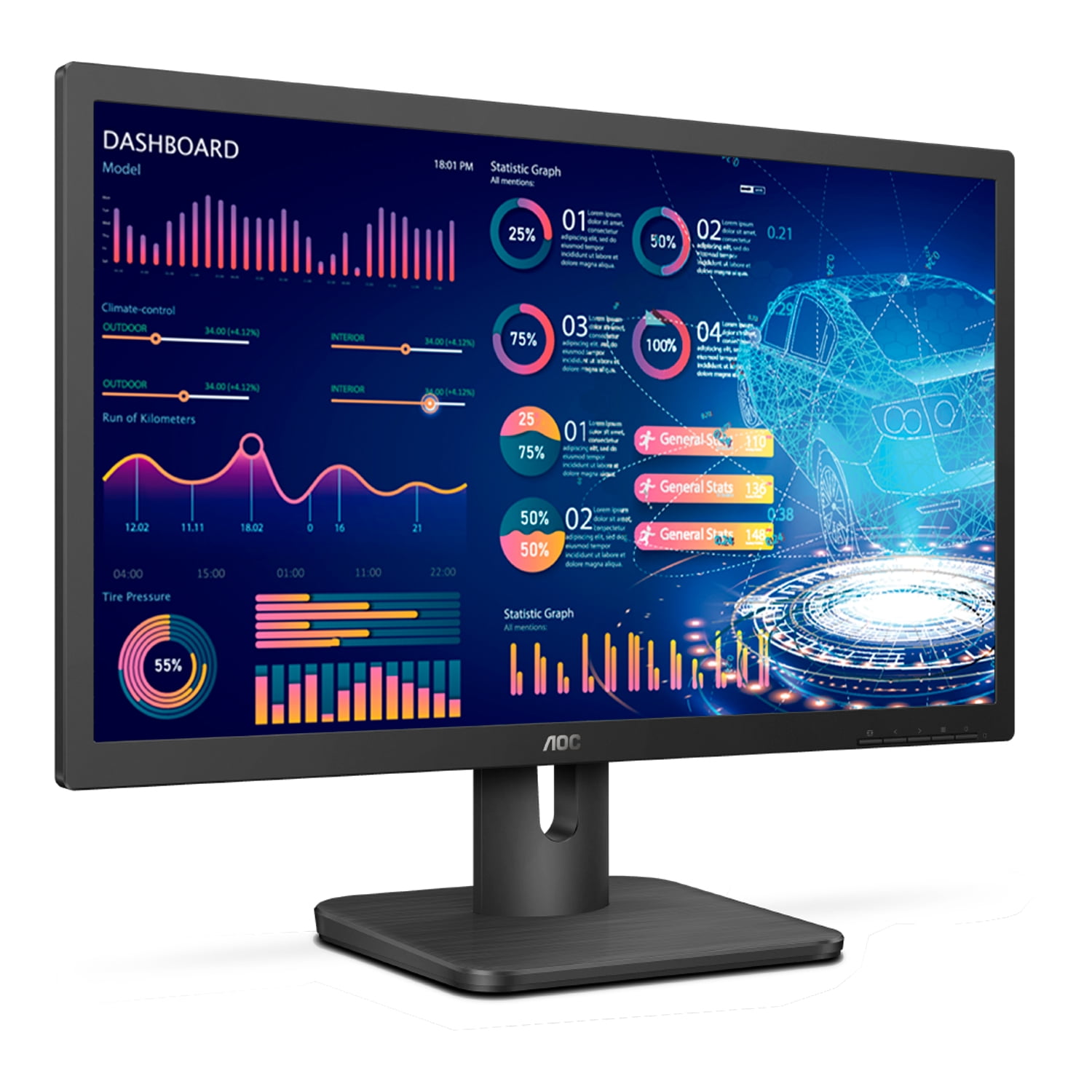 Monitor LED Profesional AOC 20" HD 1600x900 | Lider