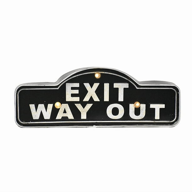 Letrero Vintage Led Exit Way Out | Lider