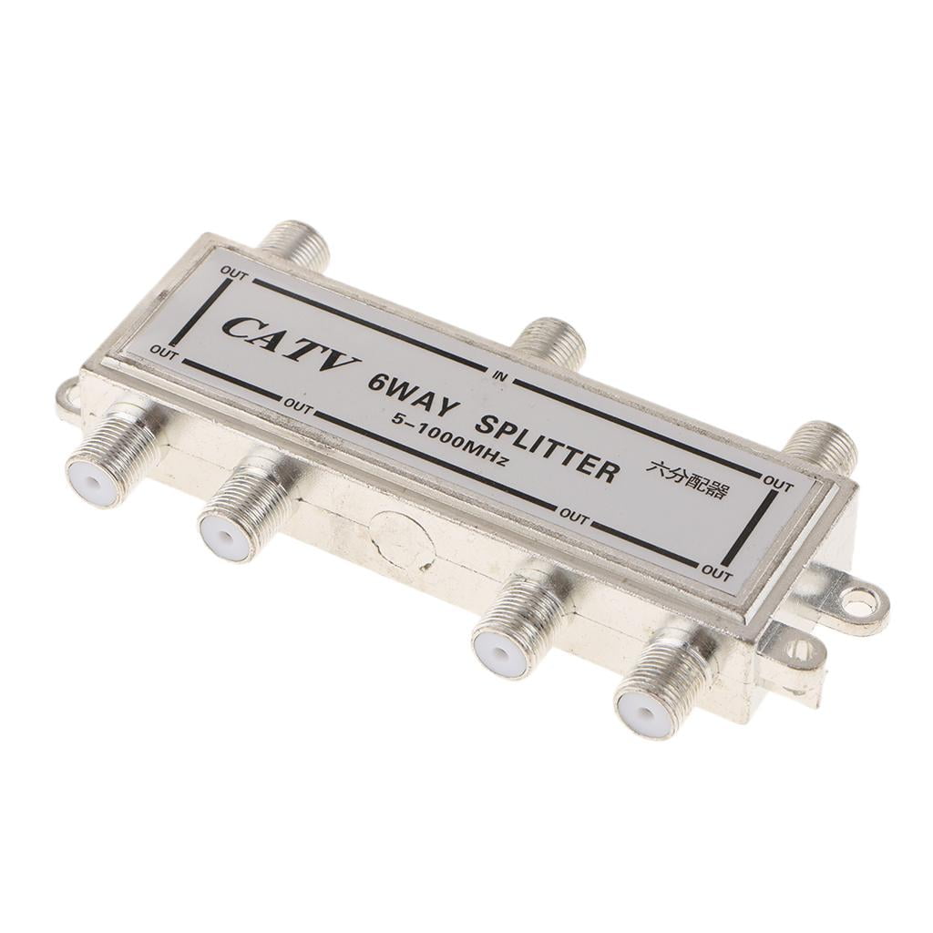 Divisor de Cable Coaxial de 6 Vías para TV VCR Antena RF (Divisor ...