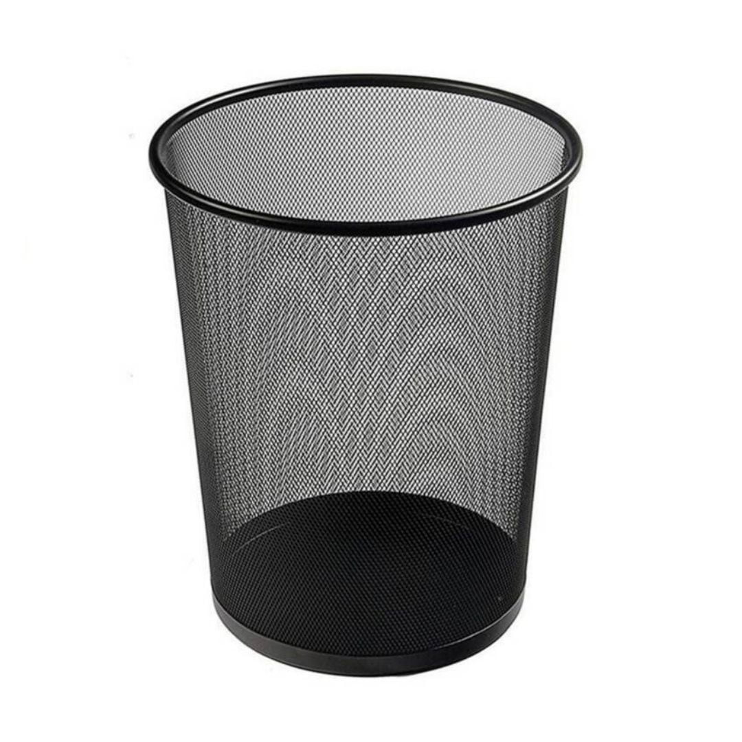 Basurero metálico redondo de oficina tamaño L - Negro | Lider