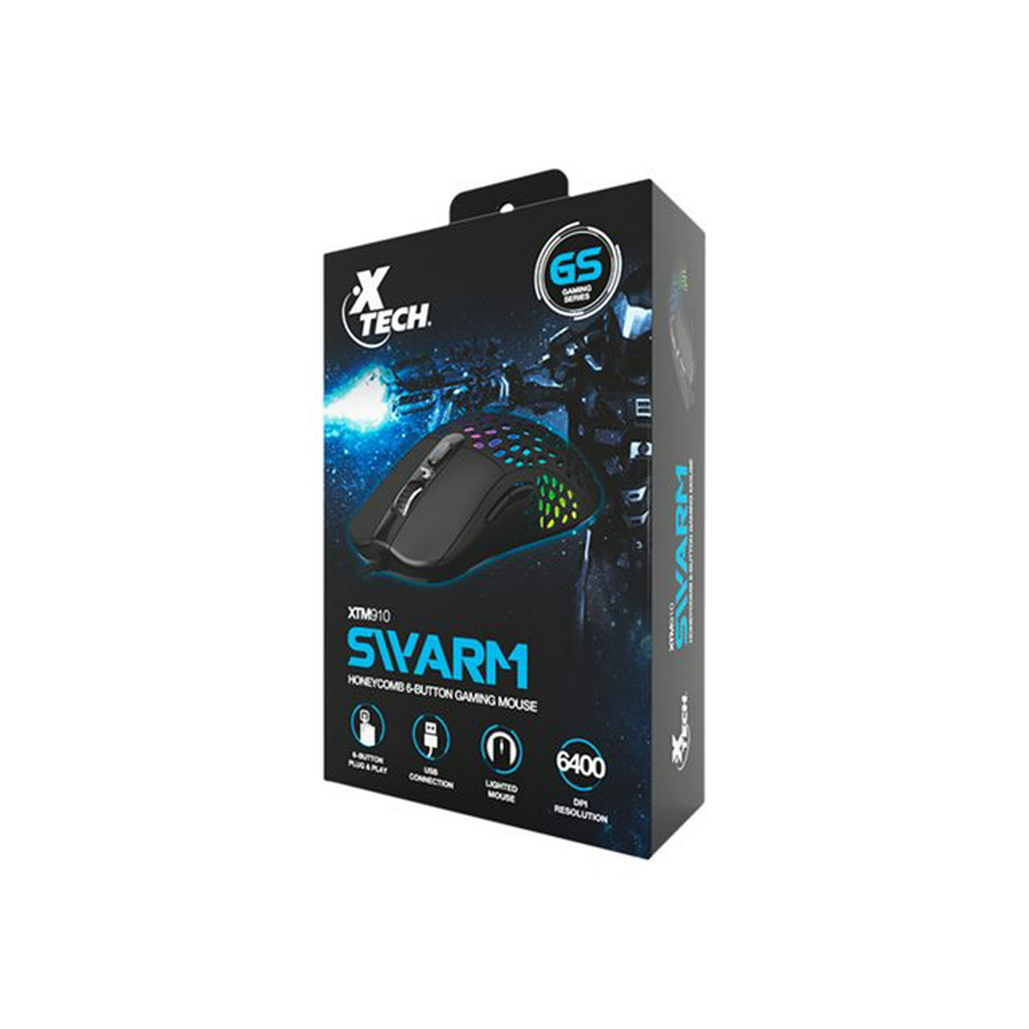 Mouse de 6 botones para videojuegos SWARM XTM-910 XTECH | Lider