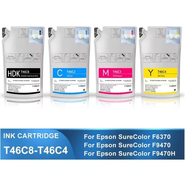 pack Tinta Sublimacion Epson Ultrachrome Ds 1,1 Ltr Serie F6370 F9470h ...