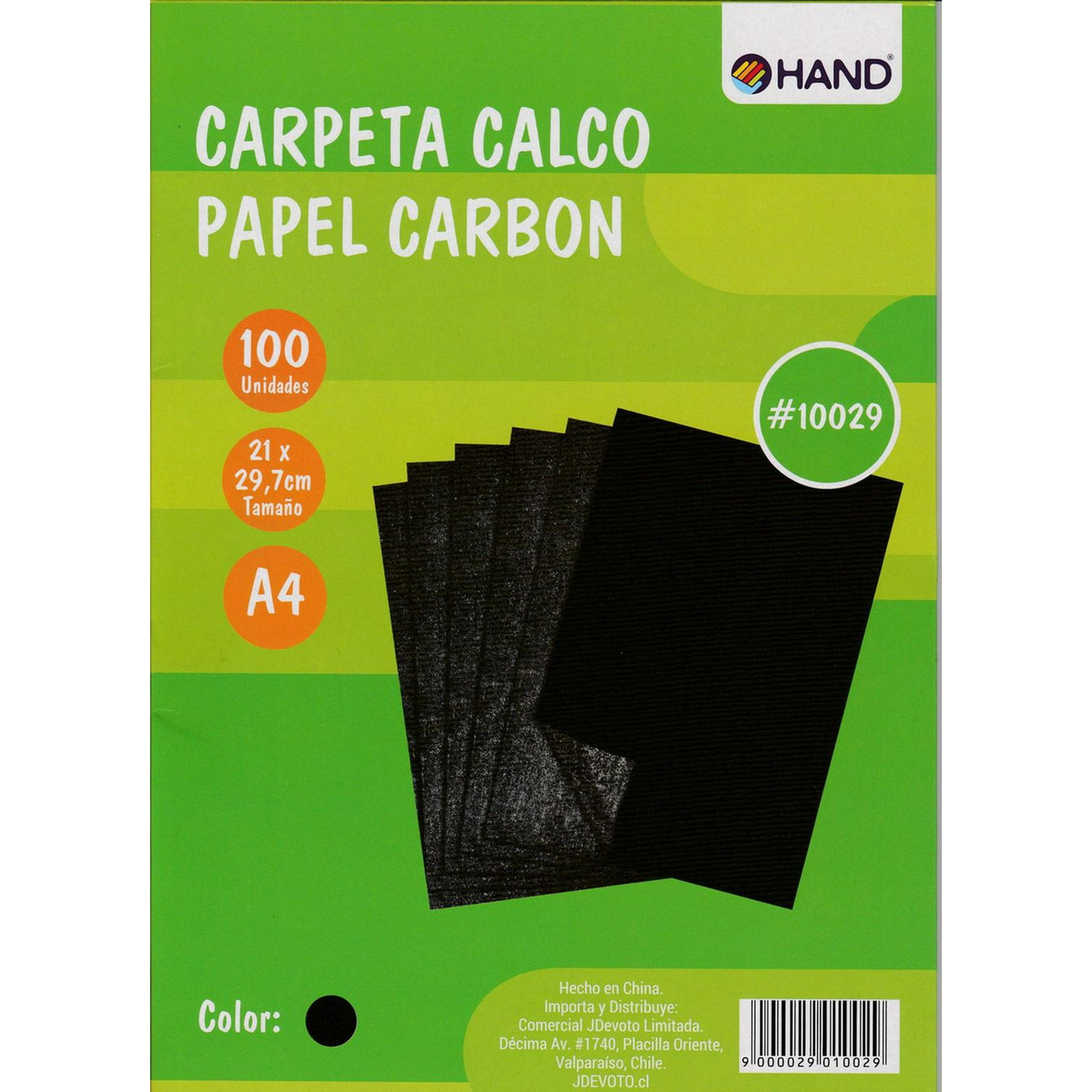 Papel Calco A4 100 Hojas. Papel Carbón negro | Lider