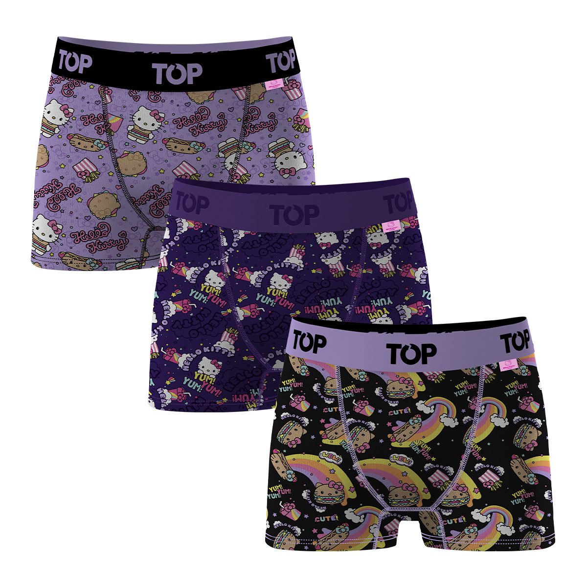 Bóxer Medio Niña Algodón Pack 3 Hello Kitty C2 TOP | Lider