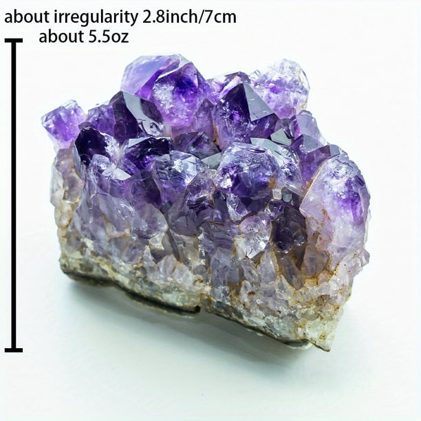120-200g Amethyst Cluster Geode - Natural Purple Quartz Stone Point Wand - Energy Healing ...