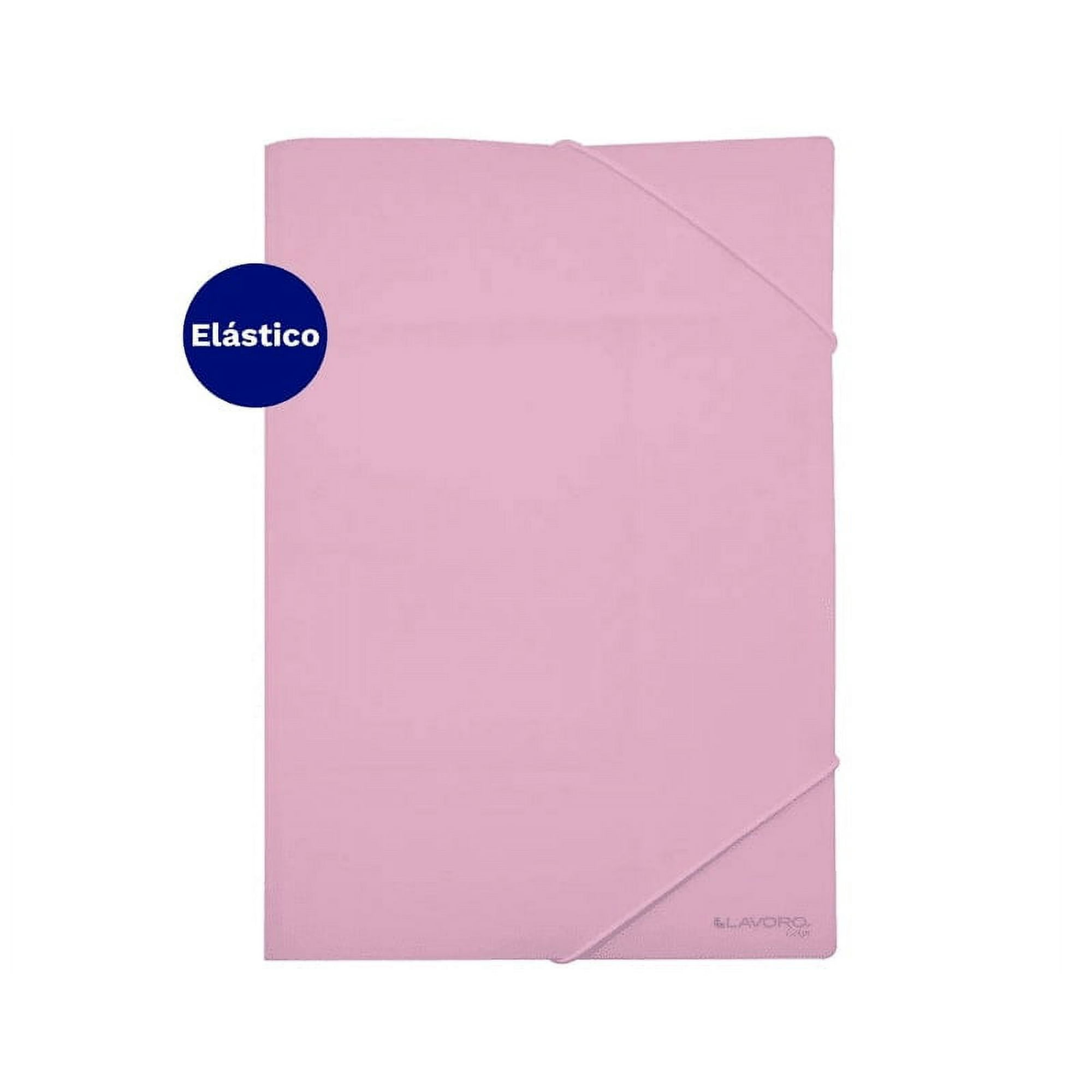 Carpeta Porta Documentos Con Elastico Oficio Rosa Pastel Lavoro | Lider