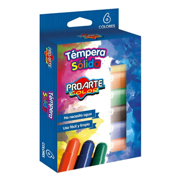 Témpera Sólida 6 Colores. Proarte azul | Lider