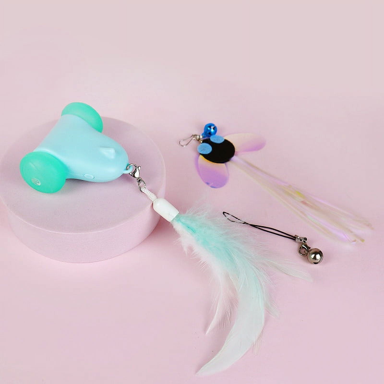 Cat Toy Smart Speed Car Feather Teasing Cat Stick Rechargeable Cat Toy, Interactive Toys For ...