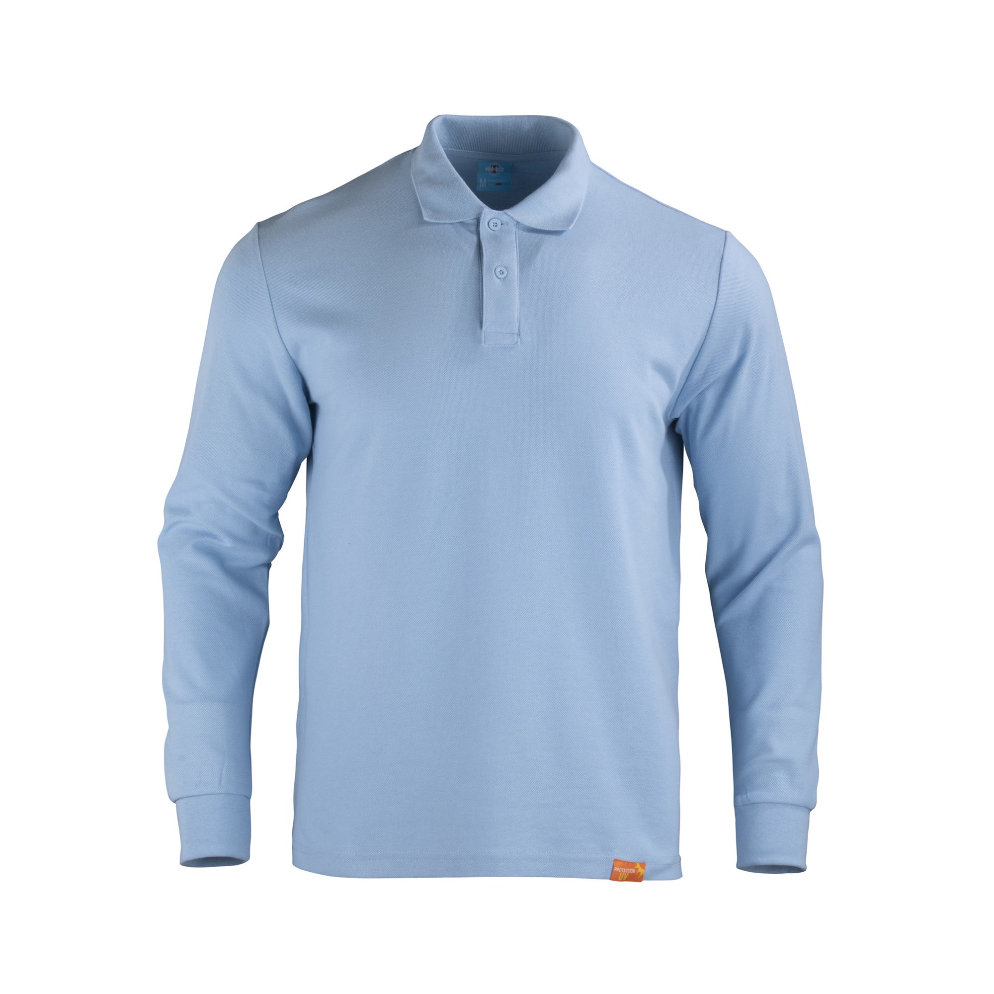 Polera Polo Manga Larga Hombre Premium Celeste Talla M | Lider