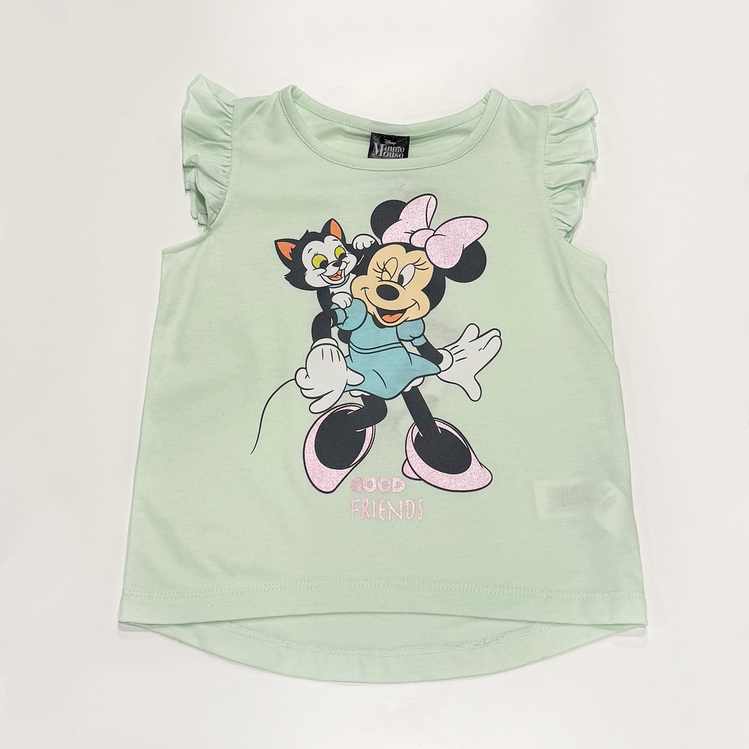Polera Manga Corta Niña Gato Minnie Verde Disney | Lider