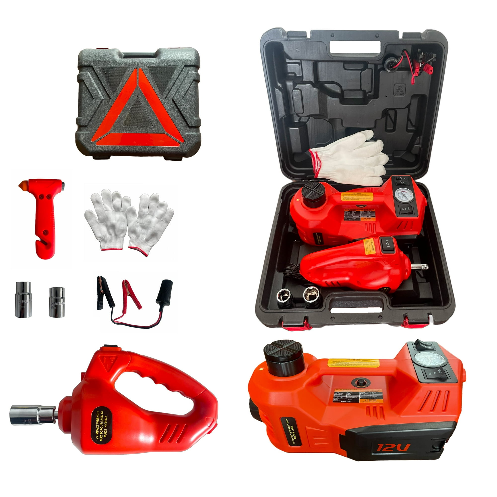 Kit 5 En 1 Infaltable Auto Compresor, Gata Llave De Impacto | Lider