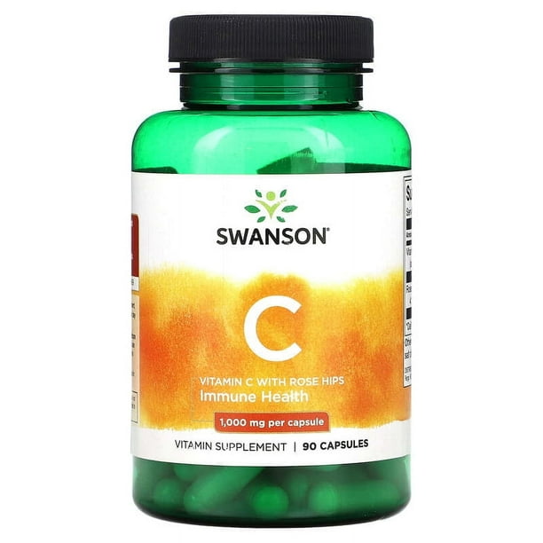 Swanson Vitamina C con Rosa Mosqueta, 1000 mg 90 cápsulas | Lider