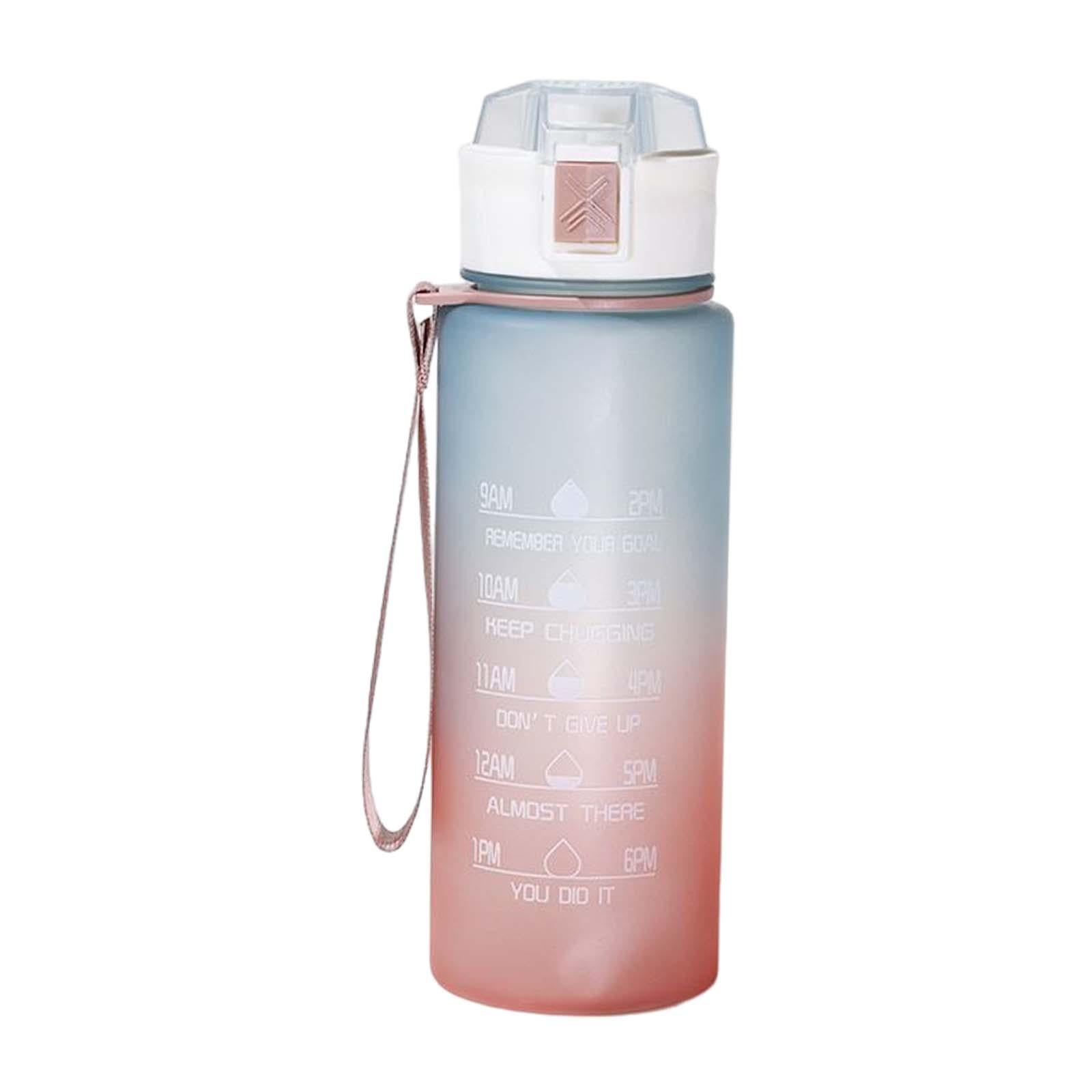 Botella De Agua De 900 Ml Con Popote Colores Degradados Estilo Elegante Y Resistente A | Lider