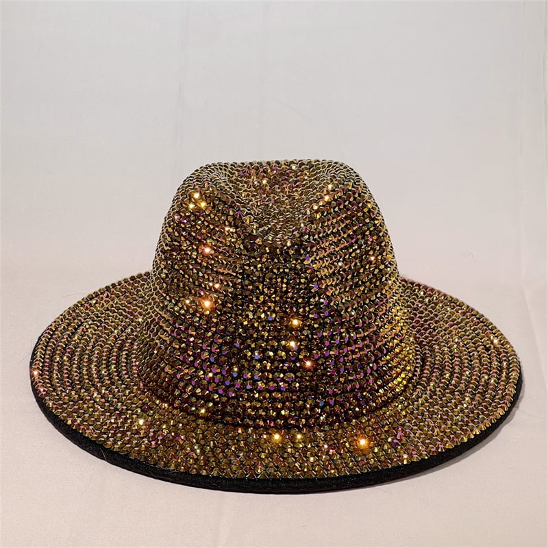 Vintage Rhinestone Fedora Hat for Women - Stylish Party Accessory with ...