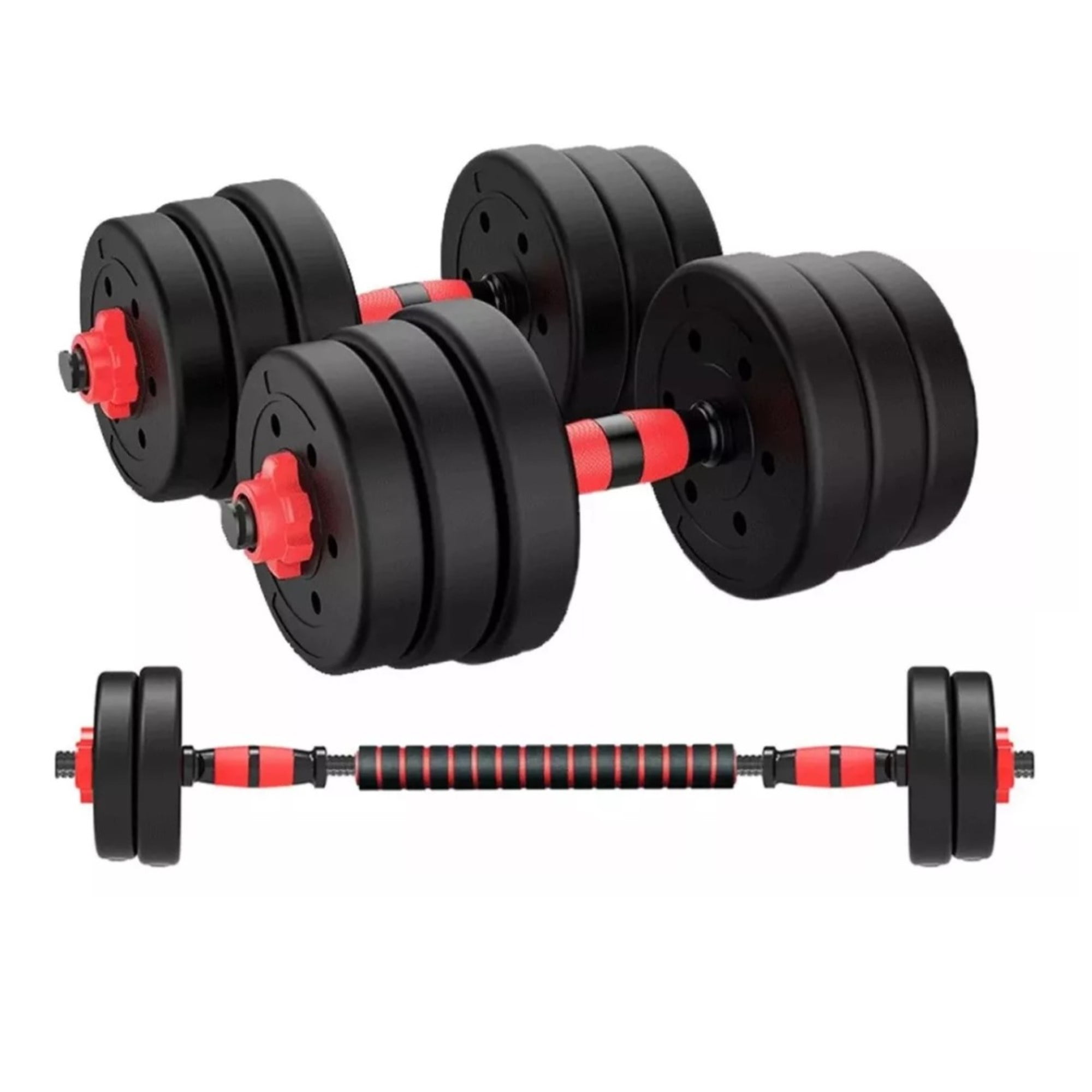 Set de Mancuernas de 20 Kg - Kit Completo con Barra y Pesas | Lider