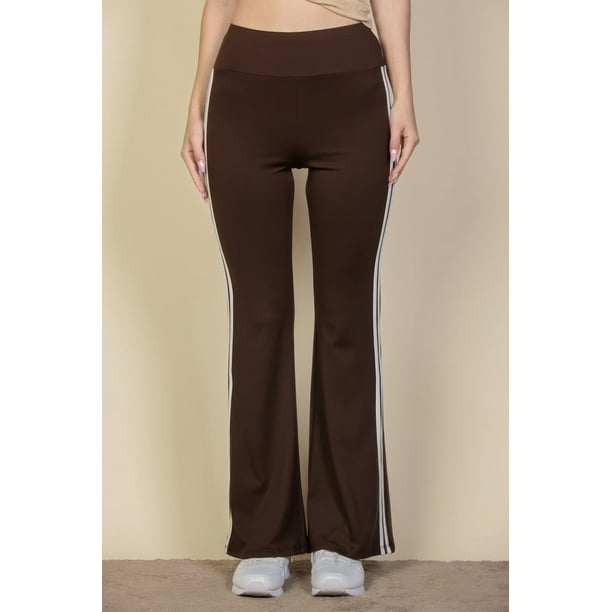 Pantalones Acampanados con Rayas Laterales en Contraste para Mujer | Lider