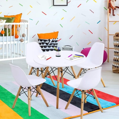 Mesa Eames Kids + 4 Sillas Eames Kids Blanco | Lider