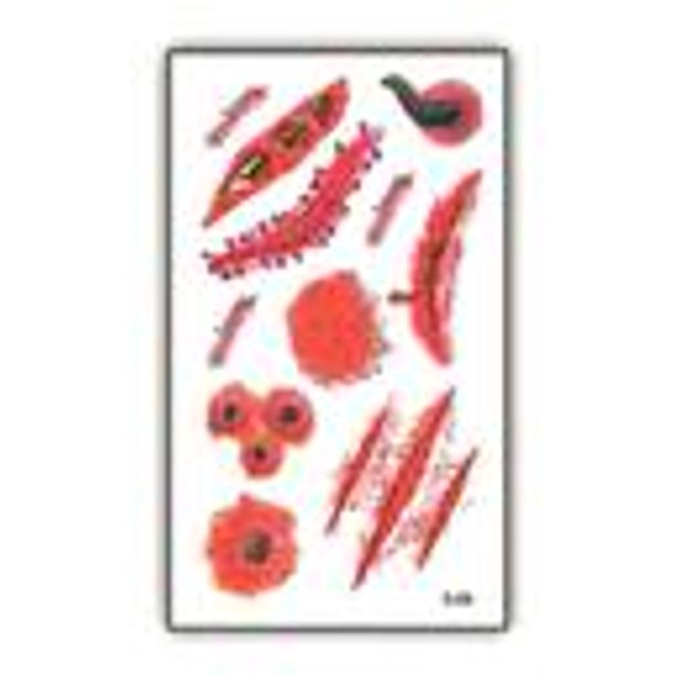 Tatuaje Temporal Halloween Cosplay Disfraz - Herida - 2c | Lider