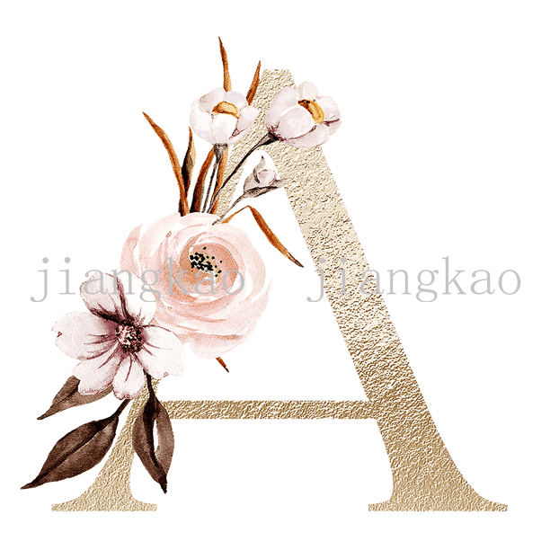 Personalised Name Initial Backpack with Pink Gold Letter Design Girls ...